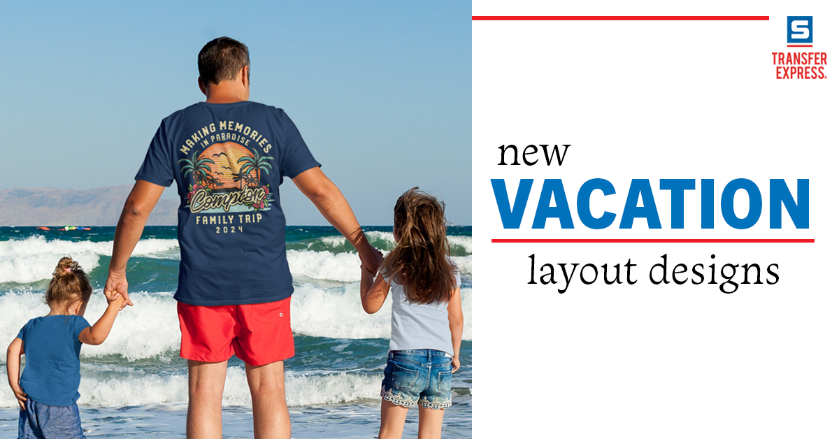 New Customizable Design Templates for Vacation T-Shirts in Easy View®