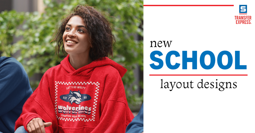 New School Spirit Design Templates in Easy View® - Transfer Express Blog