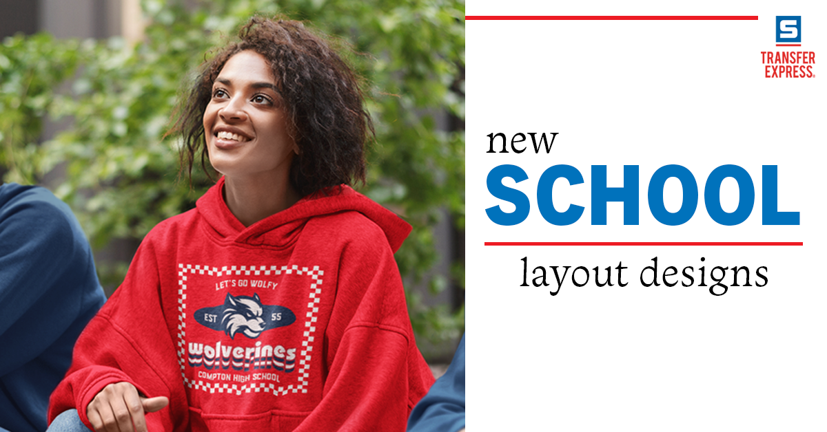 New School Spirit Design Templates in Easy View® - Transfer Express Blog