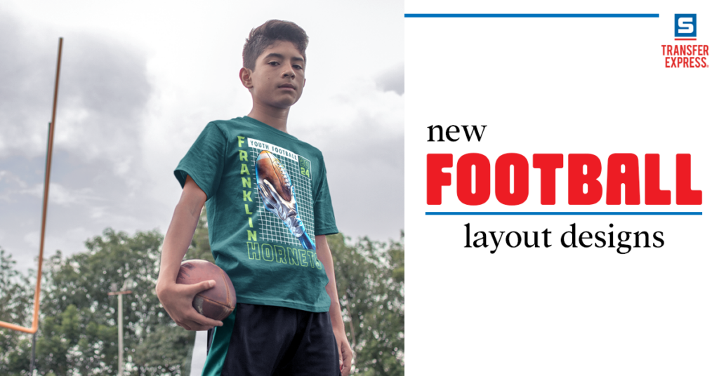 ALL NEW Football Apparel Design Layouts in Easy View - Transfer Express ...