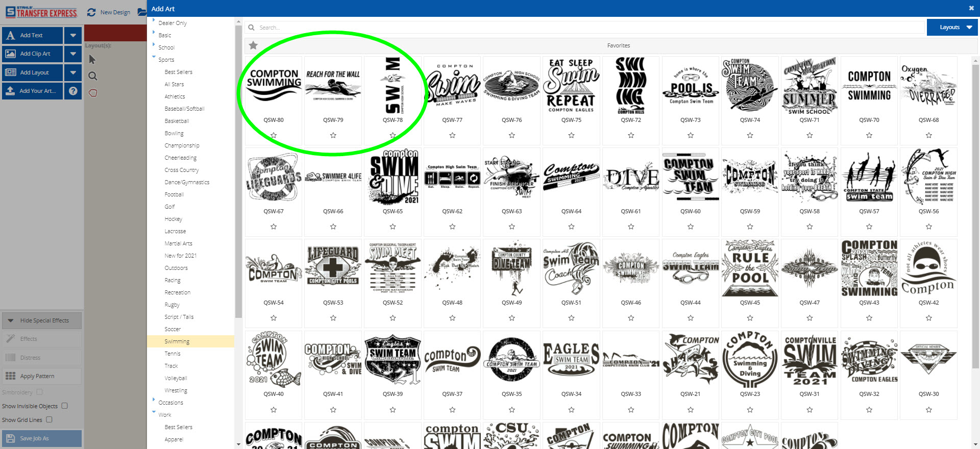 3 New Swim Team Design Layouts - Transfer Express Blog