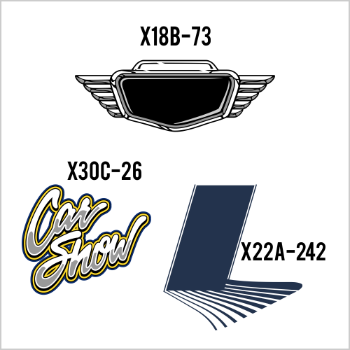 New Car Show Layouts and Clip Art for Custom T-shirt Design - Transfer ...