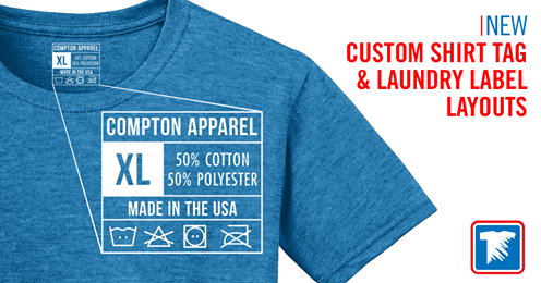 Laundry and Shirt Tag Designs Help Brand Your Shirts - Transfer Express ...