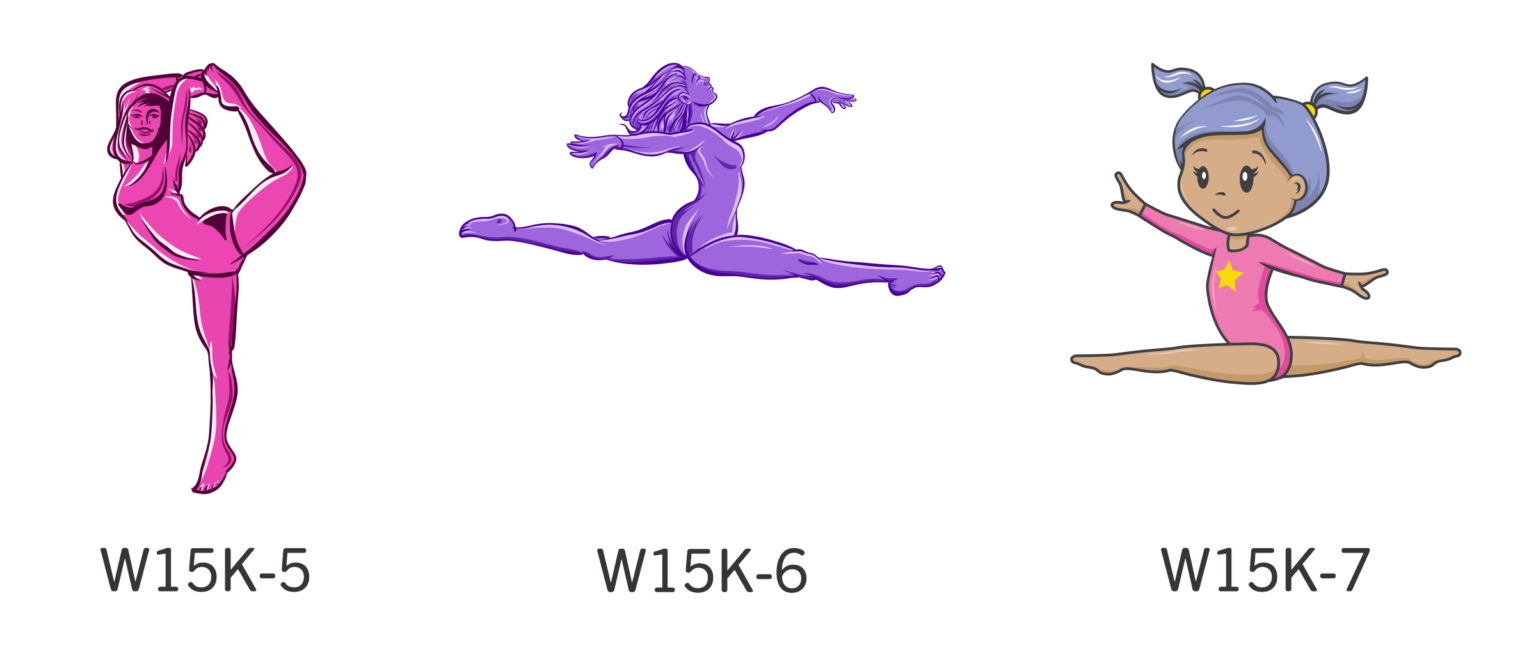 Gymnastics & Dance Team Apparel Layout Designs in Easy View® - Transfer ...