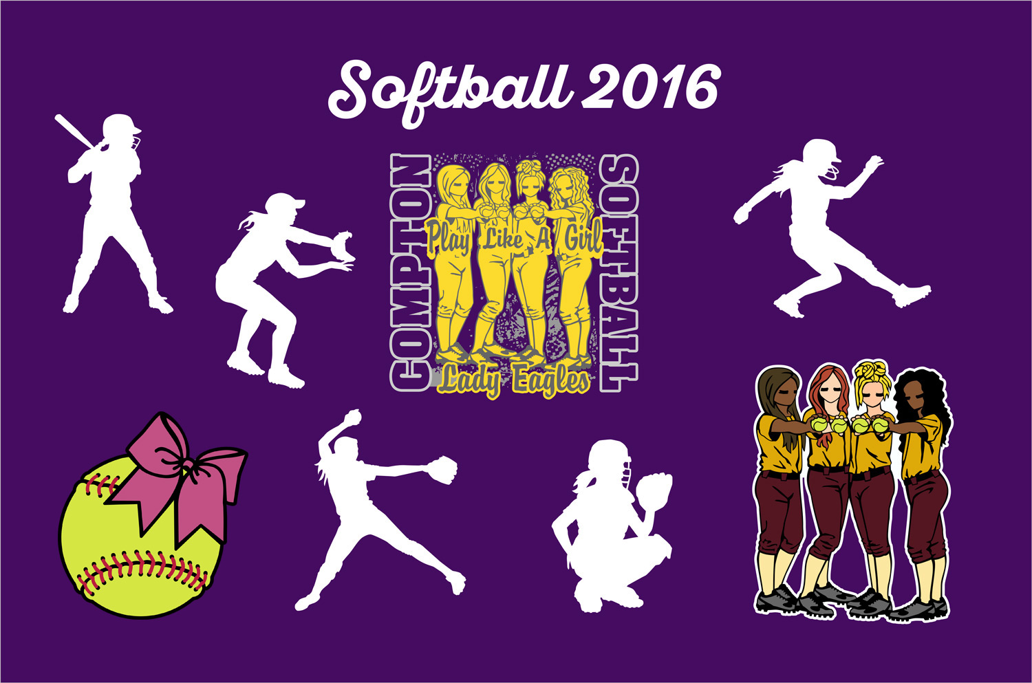 New Softball Layout and Clip Art