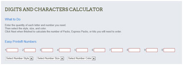 Screen Printed Transfer Numbers are Easy to Order
