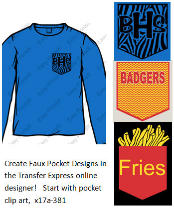 Add Custom Faux Pockets to Your Apparel - Transfer Express Blog