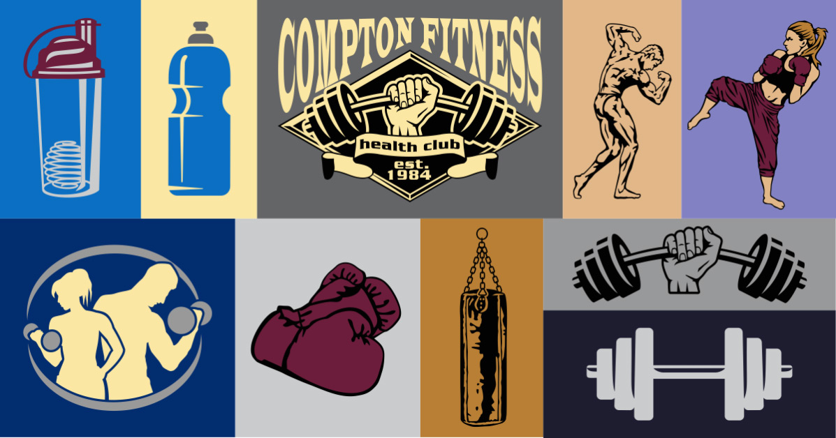 Weightlifting & Fitness Layout & Clip Art