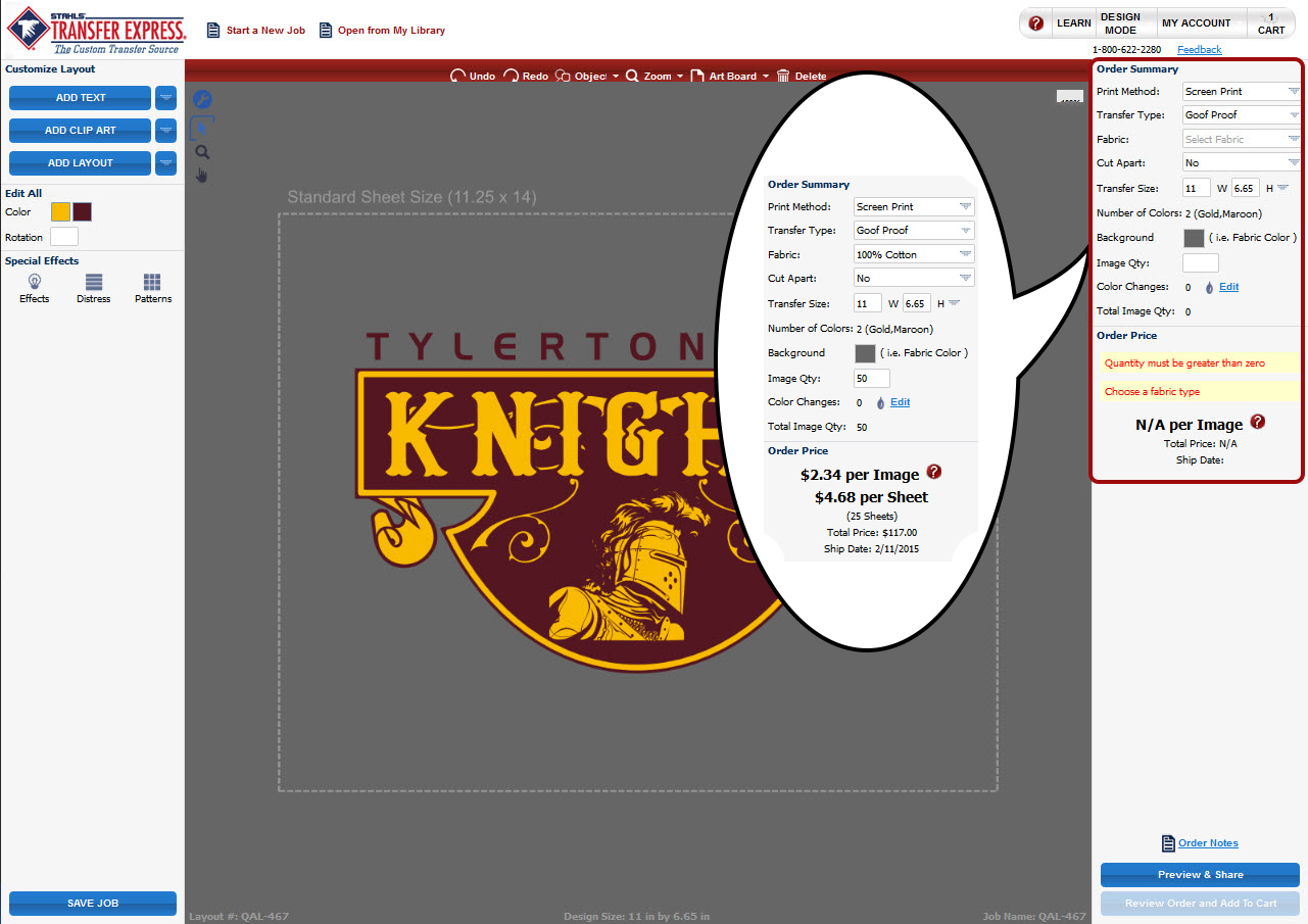 Creating a Quick Customization in Easy View