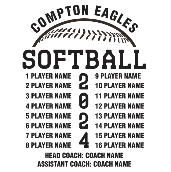 Team Roster T Shirt Design Layouts- ALL NEW in Easy View® - Transfer ...