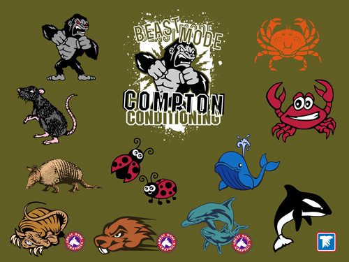 New Animal Clip Art and Sports Layout for Custom T-shirt Design ...