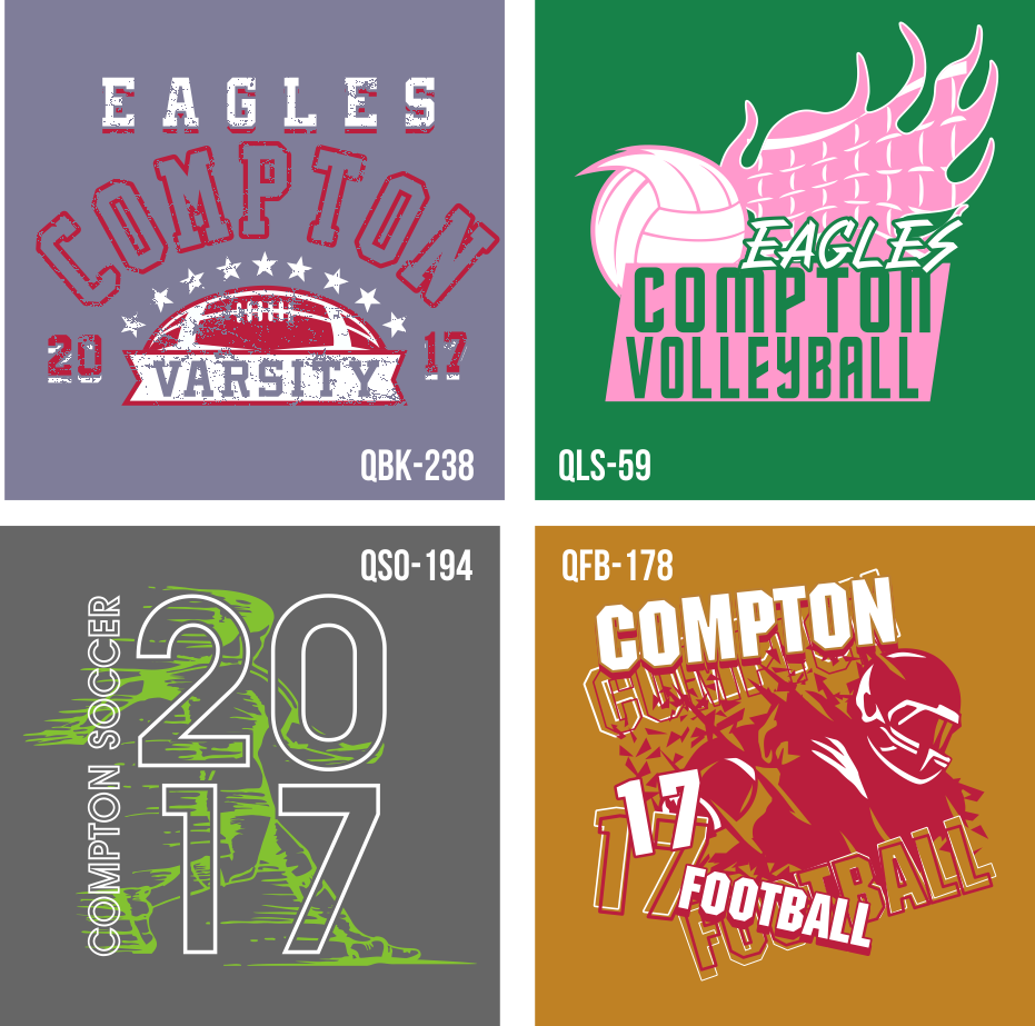 New Fall Sports Clip Art and Layout for Custom T-shirt Design ...