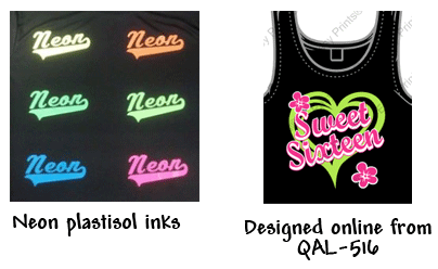Custom T-shirts in Neon for Glow Parties